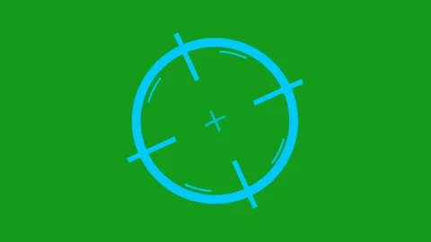 Rotating target symbol with green screen... | Stock Video | Pond5