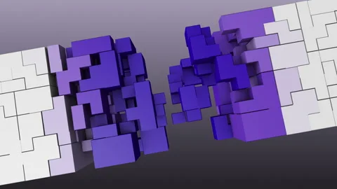 Rotating Tetris Animation Background Loo... | Stock Video | Pond5