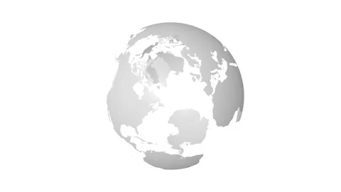 Rotating transparent Earth Globe Map | Stock Video | Pond5