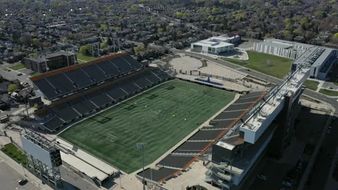 Rotating view of Hamilton CFL stadium Ti... | Stock Video | Pond5