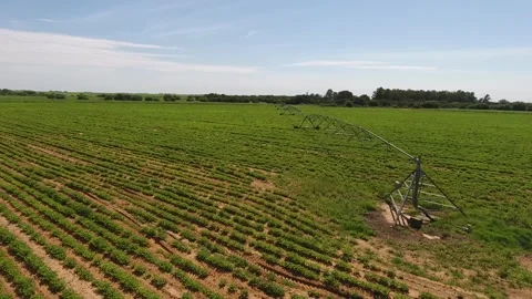 Rotating View of Pivot Irrigation System... | Stock Video | Pond5