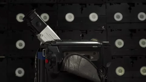 Rotating vintage retro video camera. Out... | Stock Video | Pond5