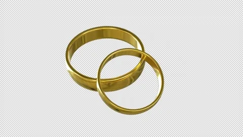 Rotating wedding rings on an alpha chann... | Stock Video | Pond5