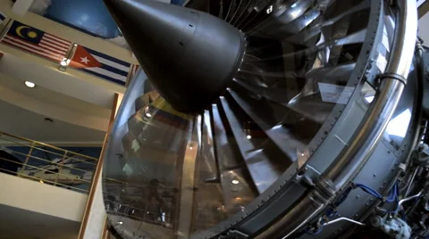 Rotating the wheel of the gas turbine en... | Stock Video | Pond5
