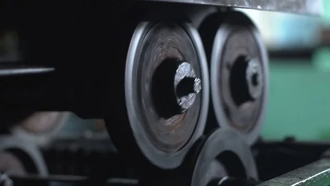 Rotating wheels of testing machine | Stock Video | Pond5
