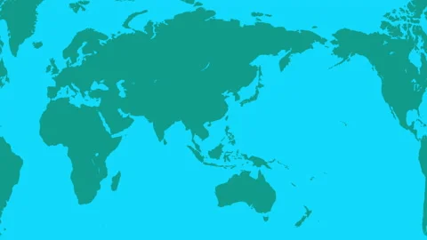 Rotating world map, Seamless loop. | Stock Video | Pond5