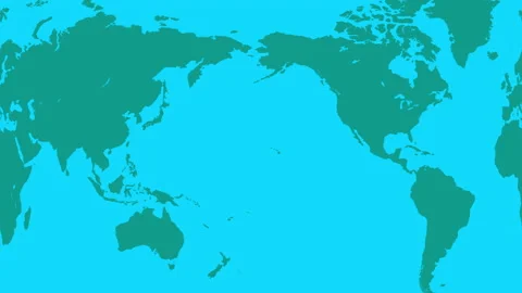Rotating world map, Seamless loop. | Stock Video | Pond5