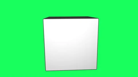 Rotation of a 3d box on a green screen -... | Stock Video | Pond5