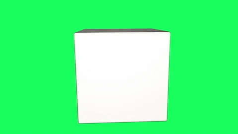 Rotation of a 3d box on a green screen -... | Stock Video | Pond5