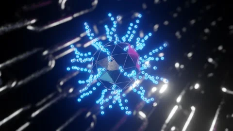 Rotation of an abstract figure from ball... | Stock Video | Pond5