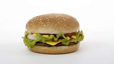 Burger Rotation Stock Video Footage | Royalty Free Burger Rotation ...