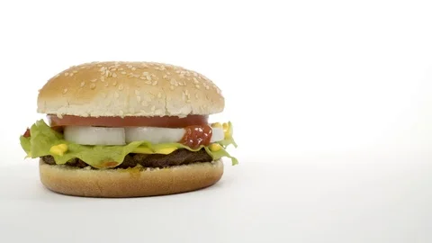 Burger Rotation Stock Video Footage | Royalty Free Burger Rotation ...