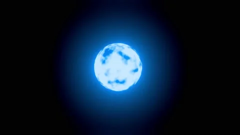 rotation of the blue sphere in space. Lo... | Stock Video | Pond5