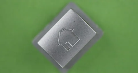 Rotation, button with the HOUSE symbol. ... | Stock Video | Pond5