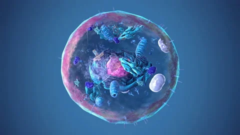 Rotation of the components of an eukaryo... | Stock Video | Pond5