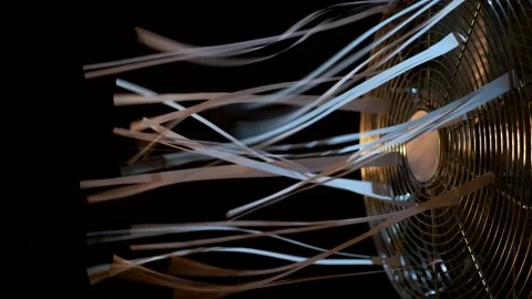 Rotation of the fan blades creates a coo... | Stock Video | Pond5