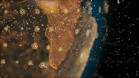 Rotation planet. Earth globe. World map ... | Stock Video | Pond5