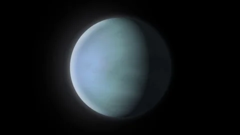 rotation of Uranus around its own axis, ... | Stock Video | Pond5