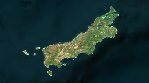 Rote Island - Indonesia close-up - satel... | Stock Video | Pond5