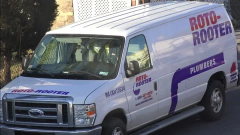 Roto Rooter drain plumbing service truck | Stock Video | Pond5