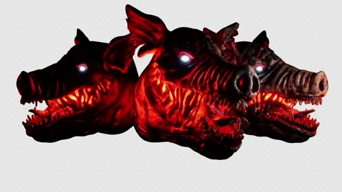 Rotten Zombie Pig Head VJ Loop | Stock Video | Pond5