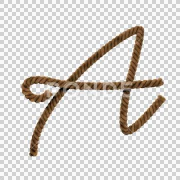 Rough rope forming script letters typeface A Illustration #151522060