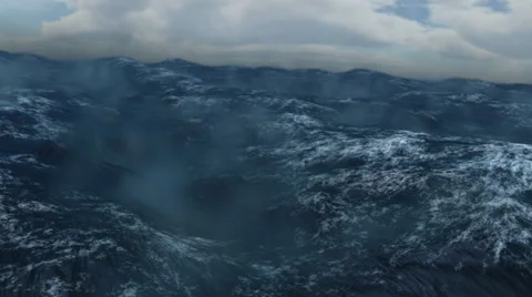 Rough Seas Animation Scene | Stock Video | Pond5