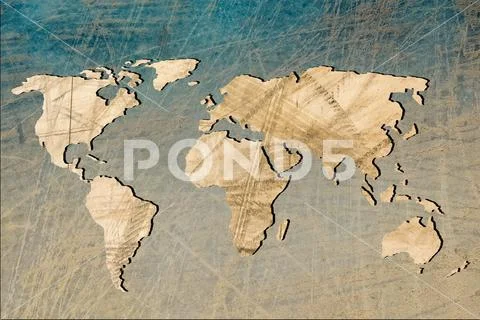 Roughly sketched out world map with patterns ~ Premium Photo #134744744