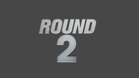 Round 2 Animated Text with Transparent B... | Stock Video | Pond5