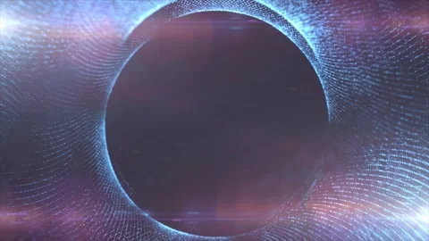 Round blue frame from energy magical glo... | Stock Video | Pond5