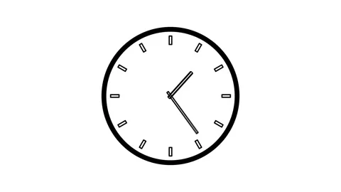 Round clock with rotating animated arrow... | Stock Video | Pond5
