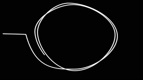 Round frame self drawing animation. Line... | Stock Video | Pond5