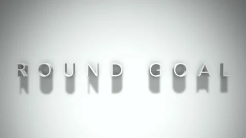 round goal 3D title animation with shado... | Stock Video | Pond5