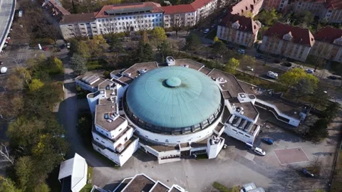 round roof building, city highway Berlin... | Stock Video | Pond5