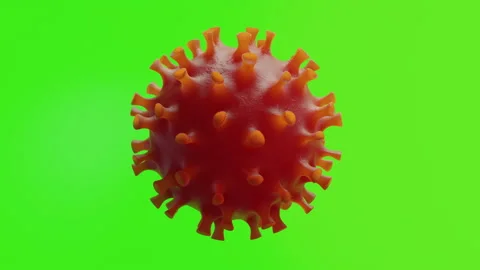 Round virus microbe isolated on green sc... | Stock Video | Pond5