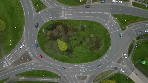 Roundabout fly up | Stock Video | Pond5