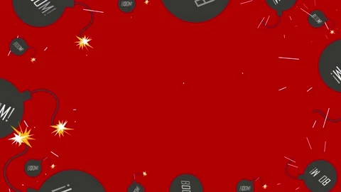 Rounded Bomb Animated cartoon vector red... | Stock Video | Pond5
