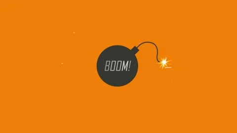 Rounded Bomb Animated cartoon vector ora... | Stock Video | Pond5