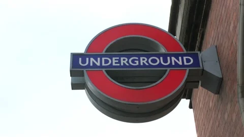 The Roundel Symbol Of The London Undergr... | Stock Video | Pond5