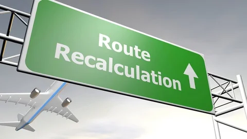 route recalculation roadsign animation | Stock Video | Pond5