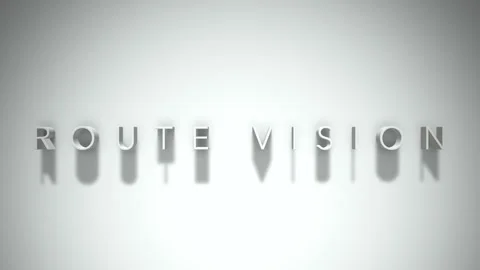 route vision 3D title animation white te... | Stock Video | Pond5