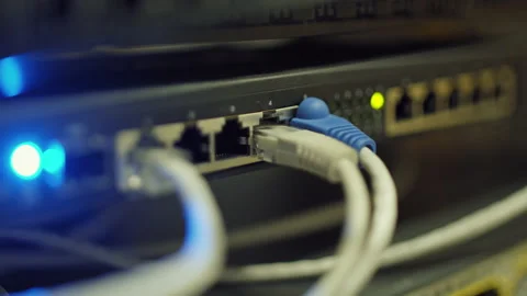 Router in Data Center | Stock Video | Pond5