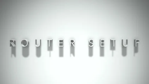 router setup 3D title animation white te... | Stock Video | Pond5