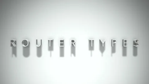 router types 3D title animation white te... | Stock Video | Pond5