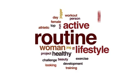 Routine animated word cloud, text design... | Stock Video | Pond5