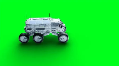 Rover isolate on green screen. Realistic... | Stock Video | Pond5