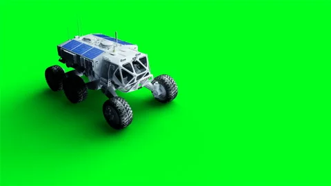 Rover isolate on green screen. Realistic... | Stock Video | Pond5