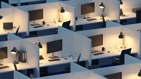 Empty Office Cubicle Stock Video Footage | Royalty Free Empty Office ...