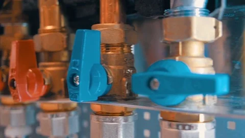 Boiler Flow Valves Stock Footage ~ Royalty Free Stock Videos | Pond5