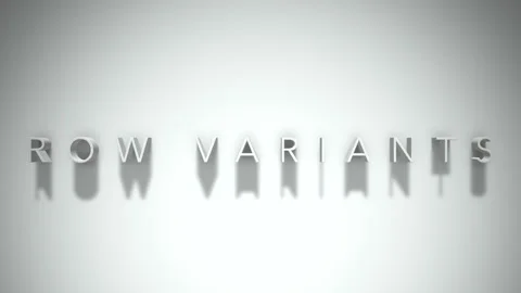 row variants 3D title animation white te... | Stock Video | Pond5
